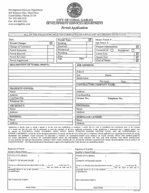 Fillable Online Coral Gables Planning Department Fax Email Print ...