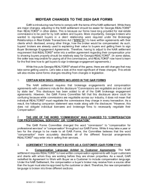 Fillable Online Major Midyear Changes to the GAR Forms in Light of the ...