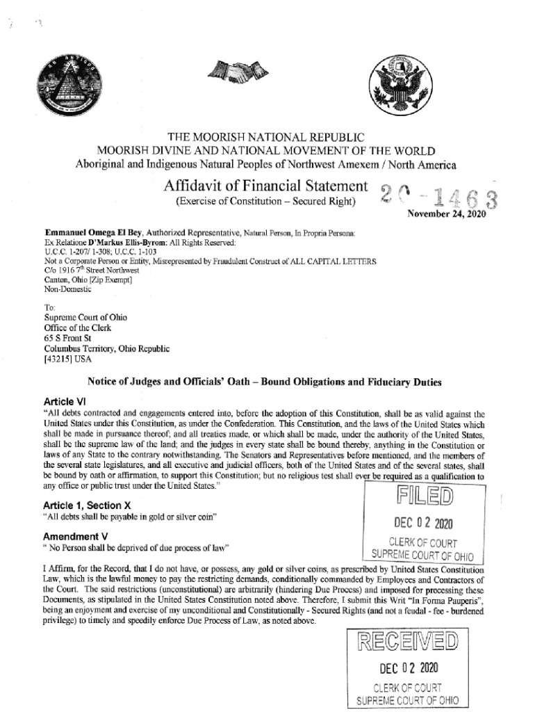 Fillable Online Affidavit of Financial Statement rt A Fax Email Print - pdfFiller