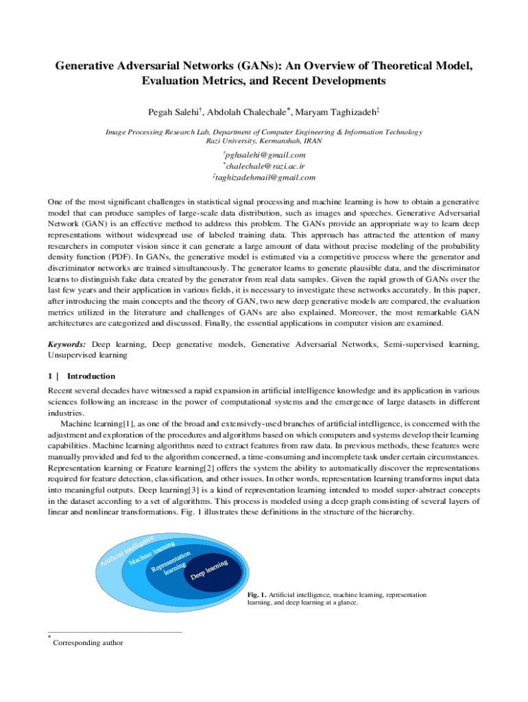Fillable Online Generative Adversarial Networks (GANs): An Overview of ... Fax Email Print ...