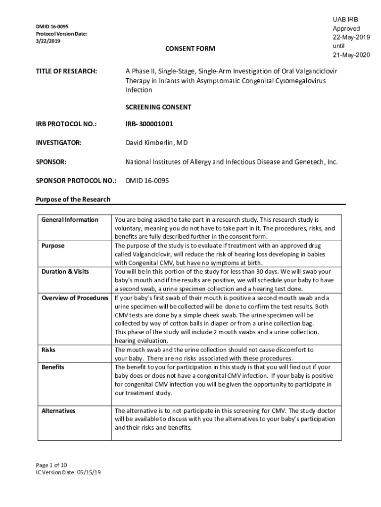 Fillable Online CONSENT FORM TITLE OF RESEARCH: A Phase II, Single-Stage ... Fax Email Print ...