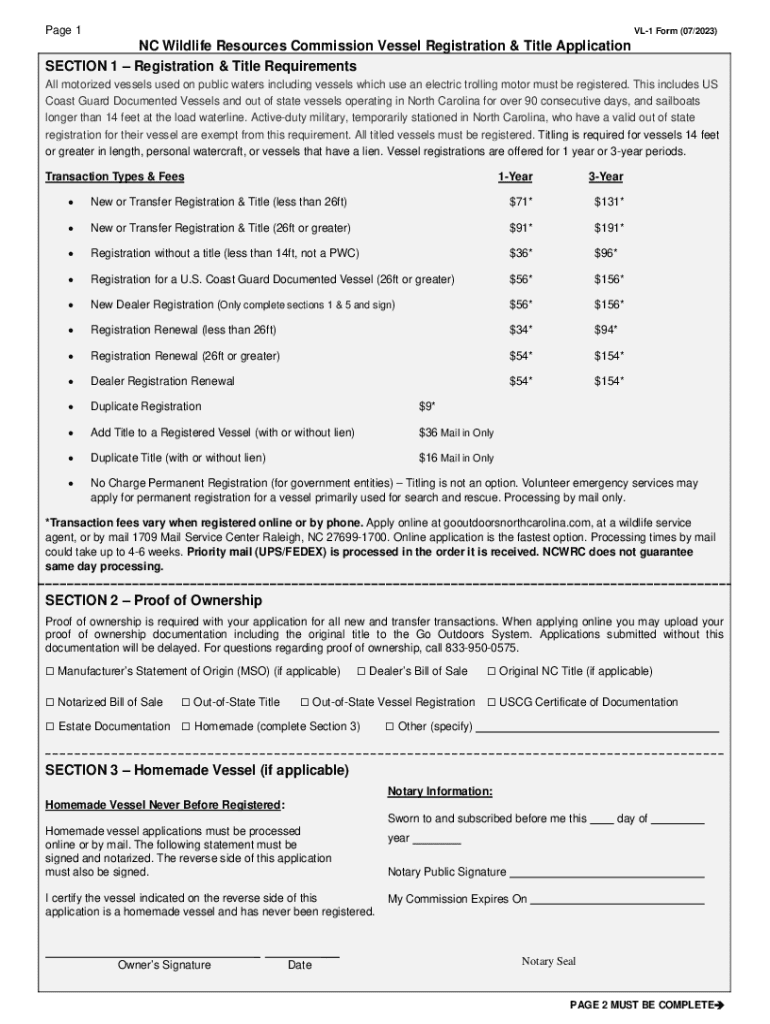 Fillable Online Vl 1 FormFill Out Printable PDF Forms Online Fax Email Print - pdfFiller