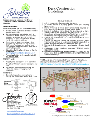 Fillable Online Deck Construction Guidelines Fax Email Print - pdfFiller
