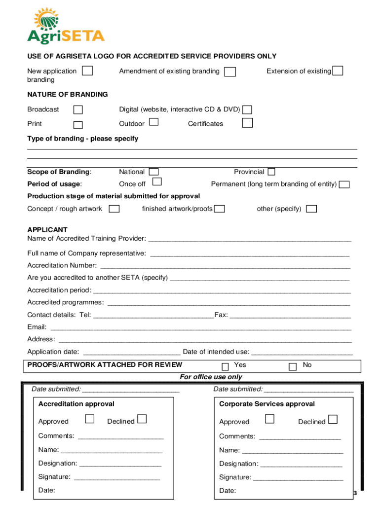 Fillable Online Amendment of existing branding Fax Email Print - pdfFiller