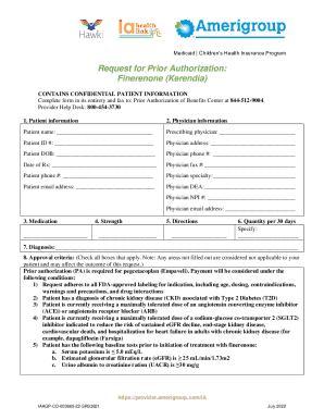 Fillable Online Request for Prior Authorization: Finerenone (Kerendia ...