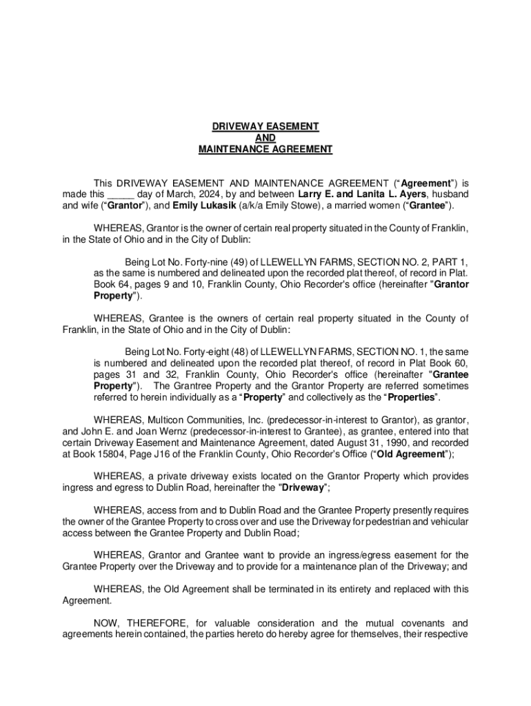 Fillable Online ROAD USE AGREEMENT THIS AGREEMENT effective this Fax ...