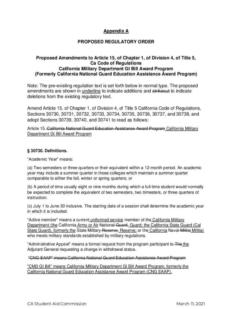 Fillable Online Article 15. California Military Department GI Bill ...