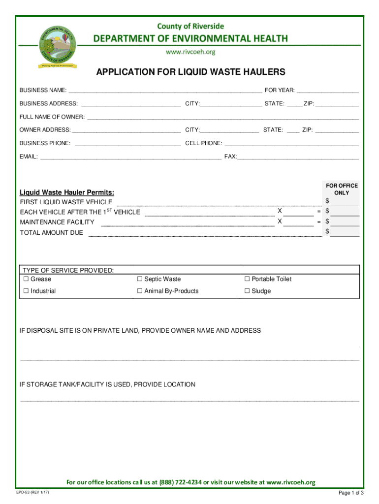 Fillable Online Industrial User Discharge Permit Application for ...