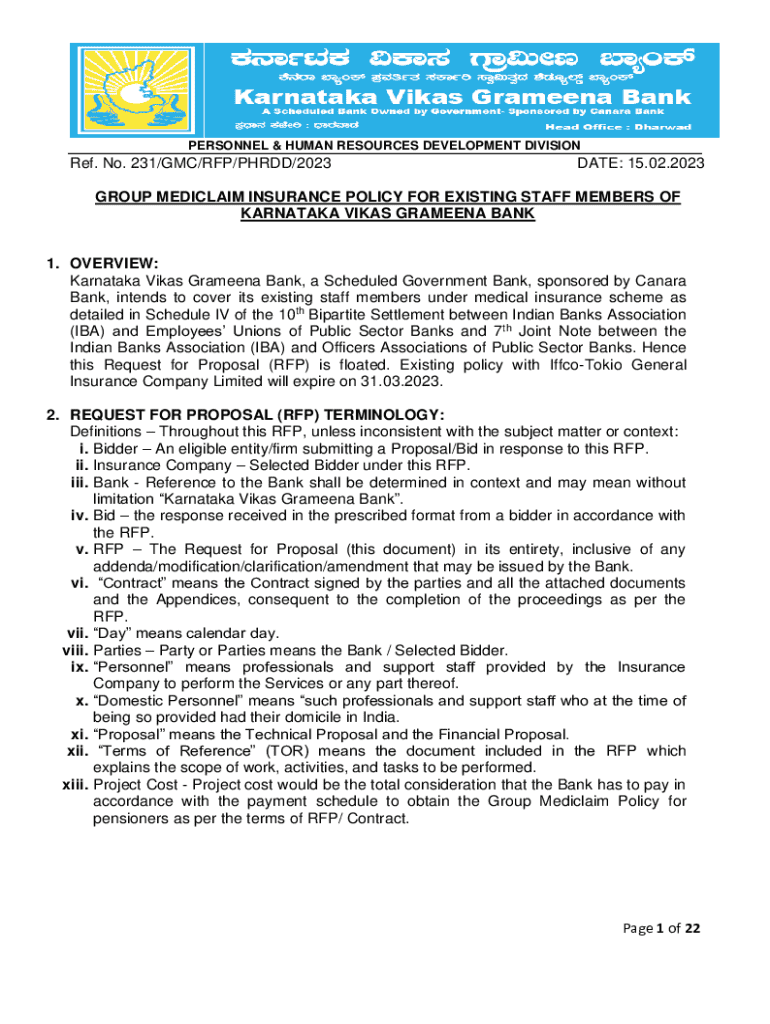 Fillable Online rfp- group term life insurance policy (gtli) for ...