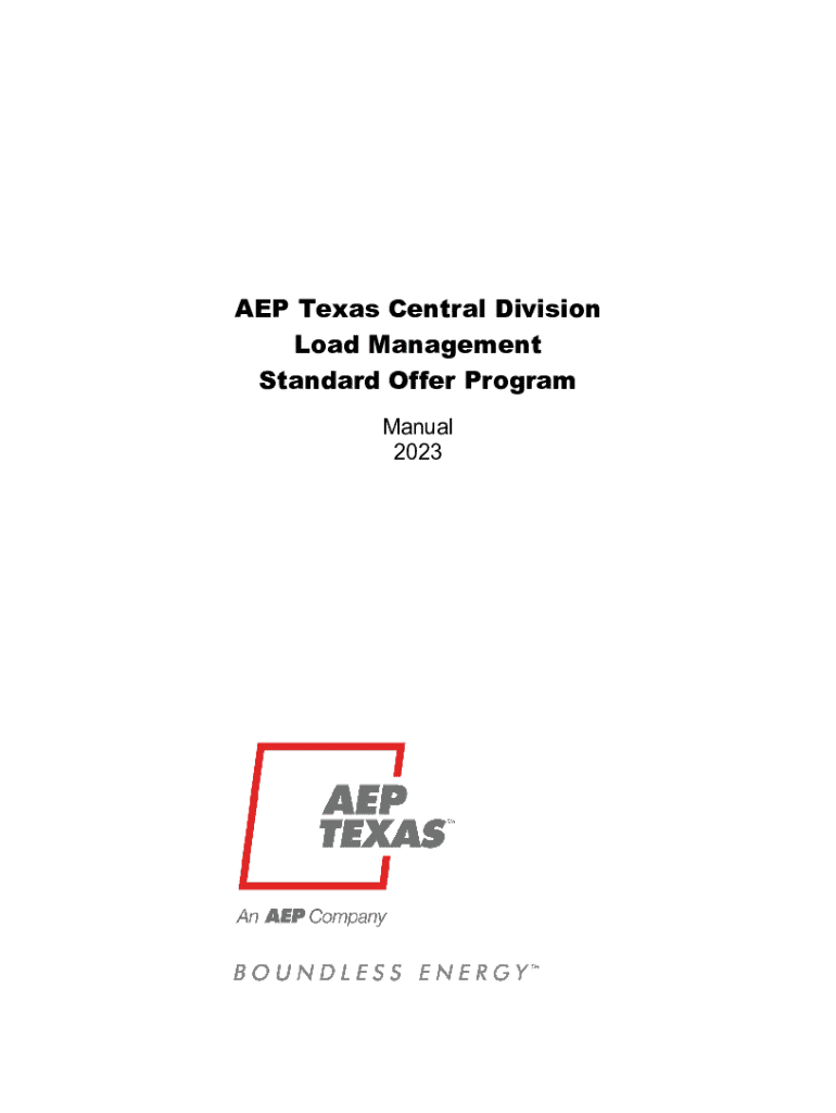 Fillable Online Emergency Load Management - AEP Texas Efficiency Programs Fax Email Print ...