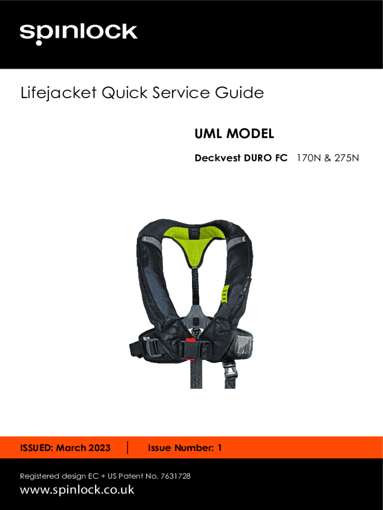 Fillable Online Lifejacket Quick Service Guide DURO SOLAS and ... Fax ...