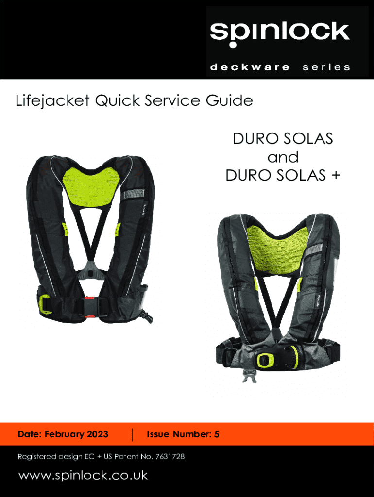 Fillable Online Lifejacket Quick Service Guide Fax Email Print - pdfFiller