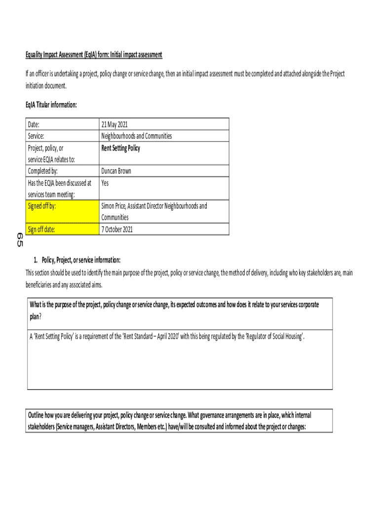Fillable Online wokingham moderngov co Equality Impact Assessment Form ...