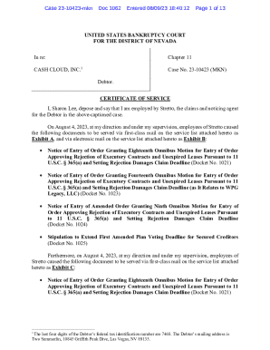 Fillable Online Chapter 11 CASH CLOUD, INC.1 Case No. 23-10423 (MKN) Debtor ... Fax Email Print ...