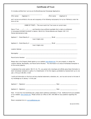 Fillable Online Free Certificate of Trust FormSample & PDF Fax Email ...