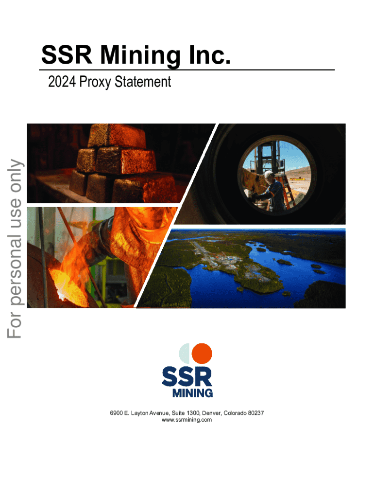 Fillable Online SSR Mining Inc. - 2024 Proxy Statement Fax Email Print ...