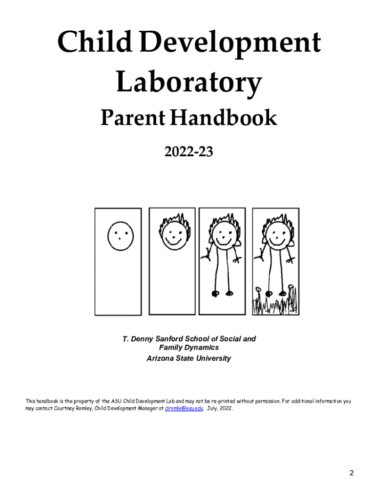 Fillable Online thesanfordschool asu Child Development Lab Statement of ...