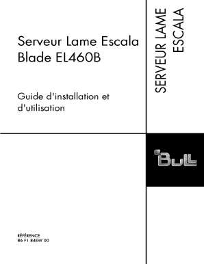 Remplissable En Ligne Serveur Lame Escala Blade EL460B - Guide d ...