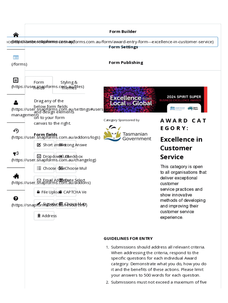 Fillable Online Snapforms: Online Forms Builder & Creator based in ...