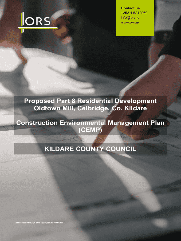 Fillable Online Construction Environmental Management Plan for a ...