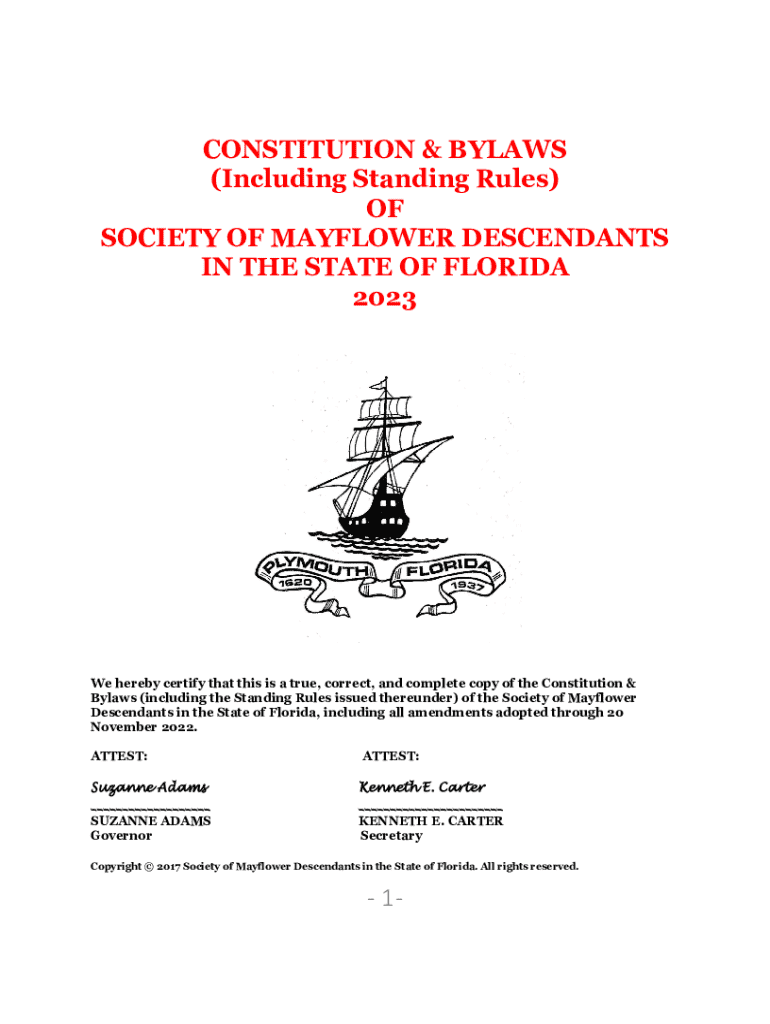 Fillable Online - 1 - Society of Mayflower Descendants in the State of ...