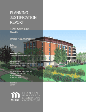 Fillable Online PLANNING JUSTIFICATION ADDENDUM REPORT Fax Email Print ...