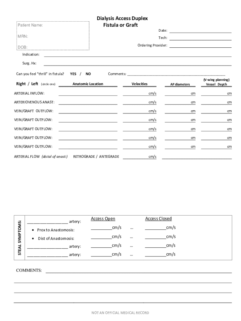 Fillable Online Hemodialysis Access Surgery: What to Expect at Home Fax Email Print - pdfFiller