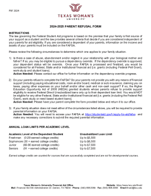 Fillable Online 2024-25 Parent Refusal Form Fax Email Print - pdfFiller