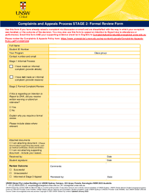 Fillable Online Stage 2 Formal Review Form Fax Email Print - pdfFiller