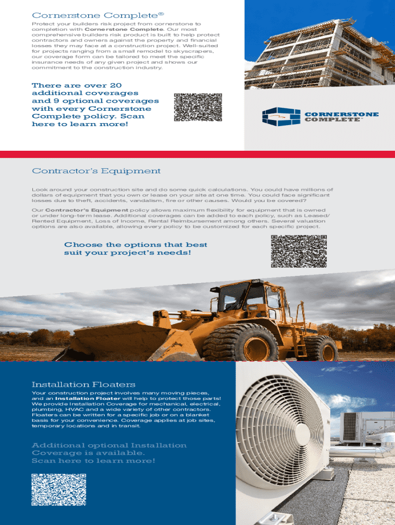 Fillable Online Contractor's Equipment Cornerstone Complete ...