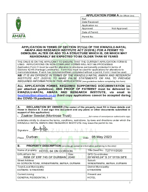 Fillable Online AMAFA APPLICATION FORM A - 64 GORDON-REV4 Fax Email ...