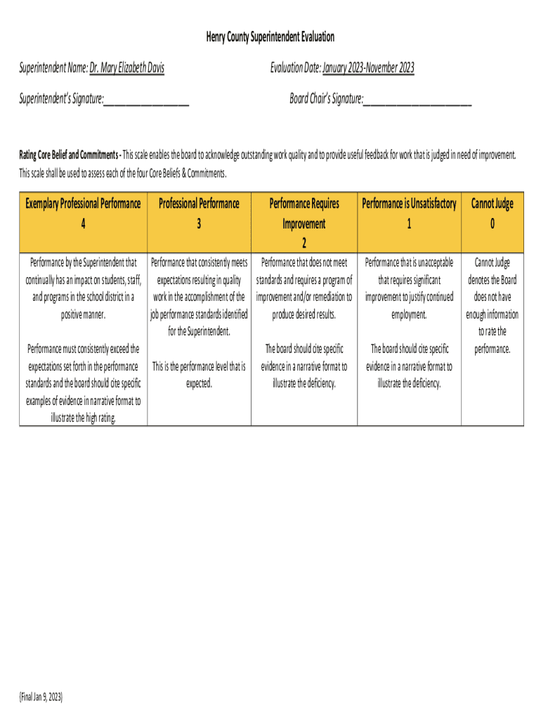 Fillable Online Superintendent of the Year: Mary Elizabeth Davis, Henry ...