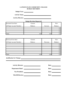 Fillable Online Title III Budget Revision Request Form Fax Email Print ...
