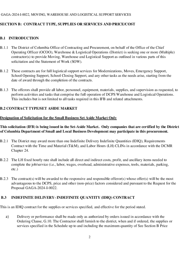 Fillable Online dcps dc SOLICITATION, OFFER, AND AWARD Government of ... -dcps Fax Email Print ...