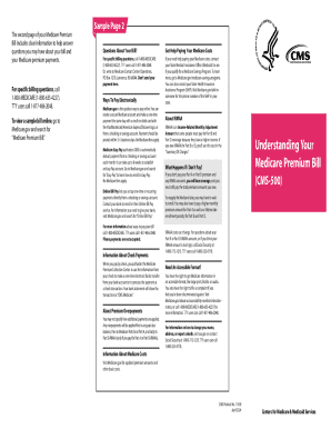 Fillable Online Understanding Your Medicare Premium Bill CMS-500 ...