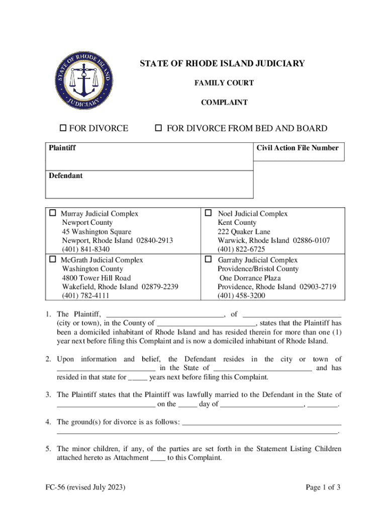 Fillable Online Ri Family Court Forms: Pre-built template Fax Email ...