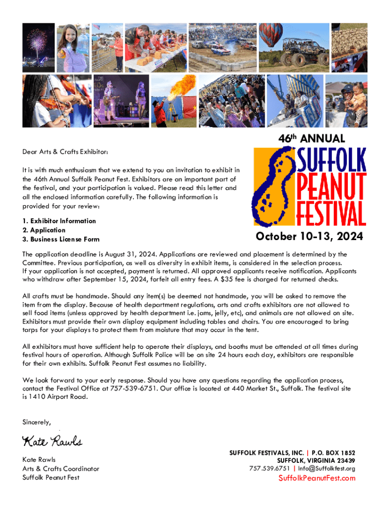 Fillable Online Dear Arts & Crafts Exhibitor: Fax Email Print - pdfFiller