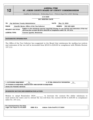 Fillable Online Jennifer Ravan, Office of the Tax Collector Fax Email ...