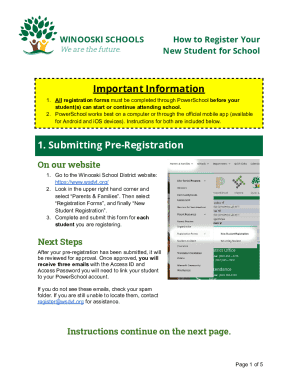 Fillable Online How to Complete New Student Registration Forms Updated ...