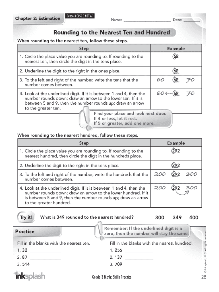 Fillable Online Rounding To The Nearest 10 Number Line Worksheet Fax ...