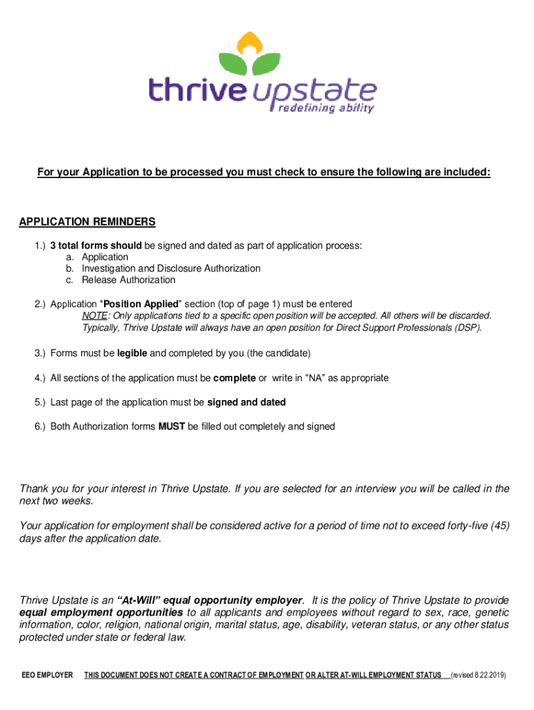 Fillable Online For your Application to be processed you must check to ensure the following are ...