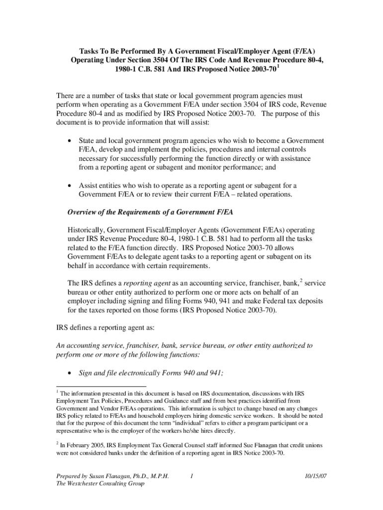 Fillable Online Tasks to Be Performed by a Fiscal/Employer Agent (F/EA ...