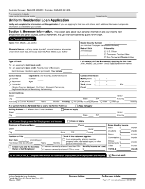 Fillable Online Uniform Residential Loan Application (URLA) 1003 Form ...