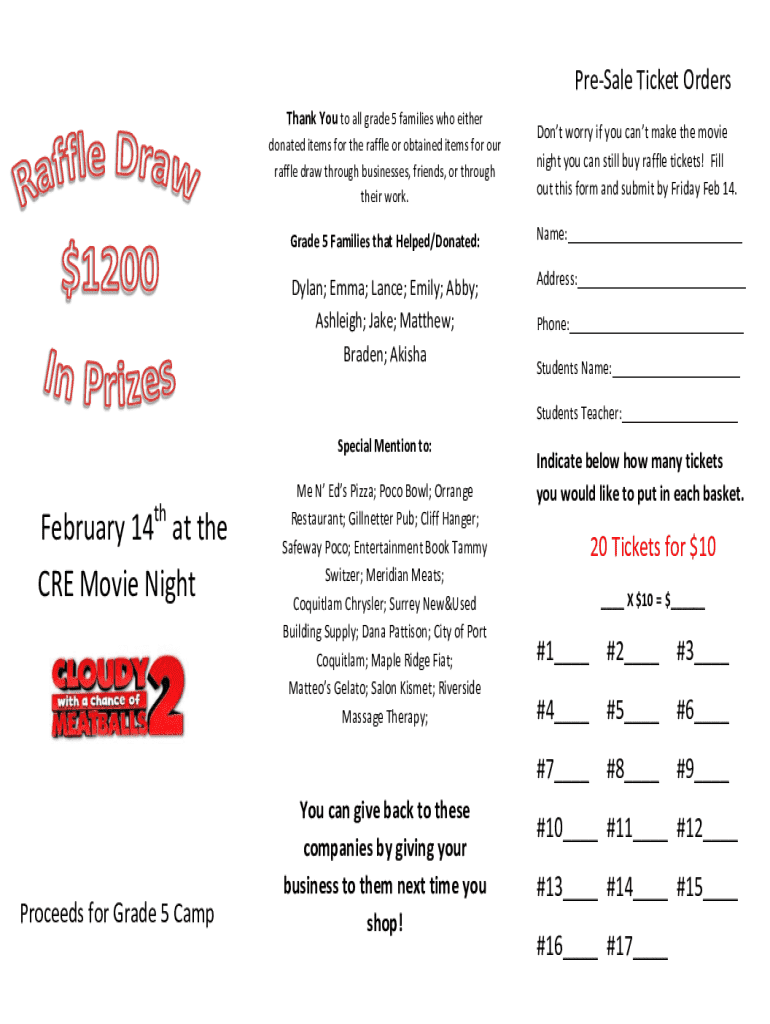 Fillable Online Raise More Money with Raffles: A Raffle ...