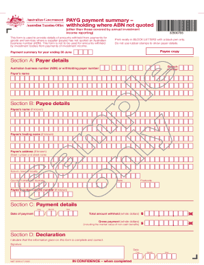 Fillable Online PAYG Withholding Payment Annual Summary Statement Fax Email Print - pdfFiller