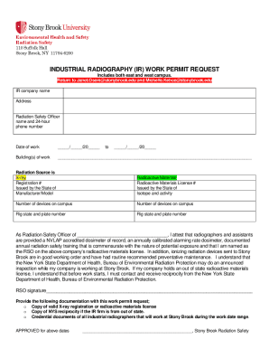 Fillable Online Industrial Radiography work permit request Fax Email ...