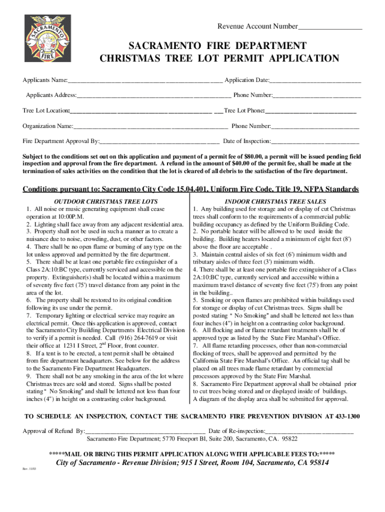 Fillable Online Christmas Tree Lot Application Fax Email Print - pdfFiller