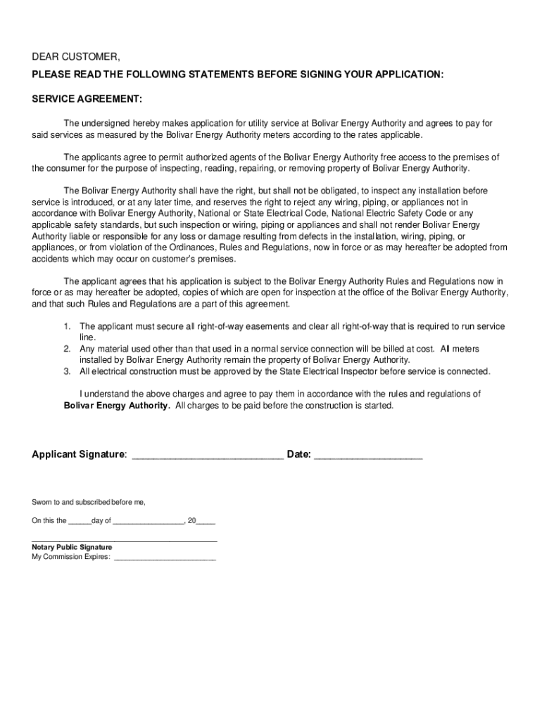 Fillable Online SERVICE AGREEMENT: Applicant Signature Fax Email Print ...