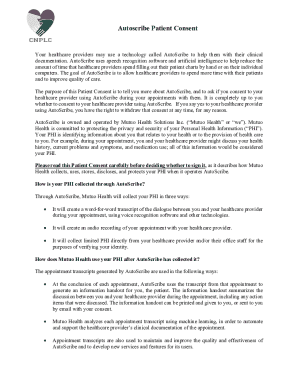 Fillable Online AI scribe consent form Fax Email Print - pdfFiller
