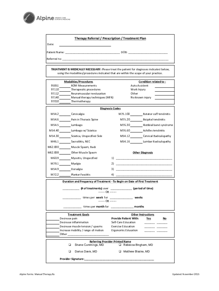 Fillable Online Outpatient Vestibular Physical Therapy Referral Form ...